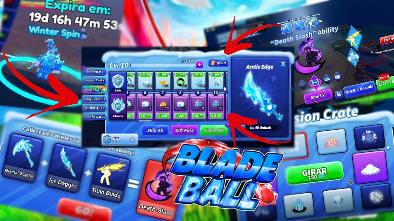 COMPRANDO O NOVO PASSE WINTER NO BLADE BALL!!! - YouTube