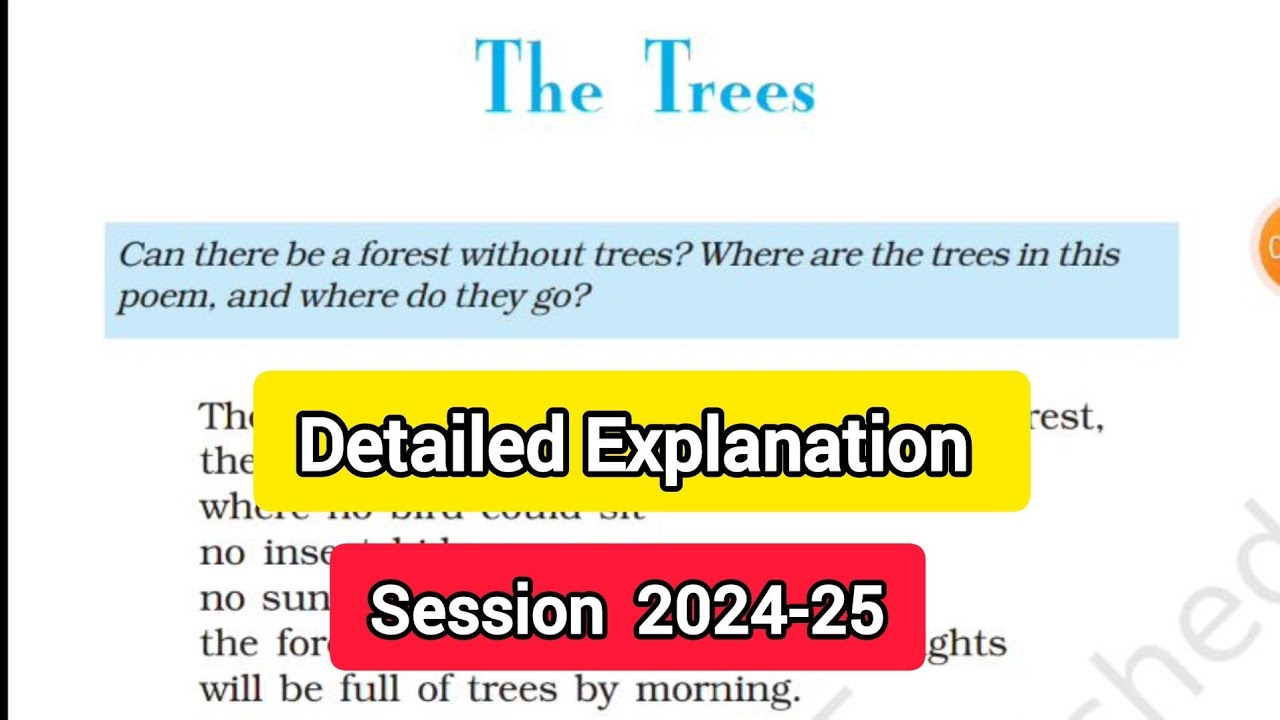 The Trees Class 10 english - YouTube