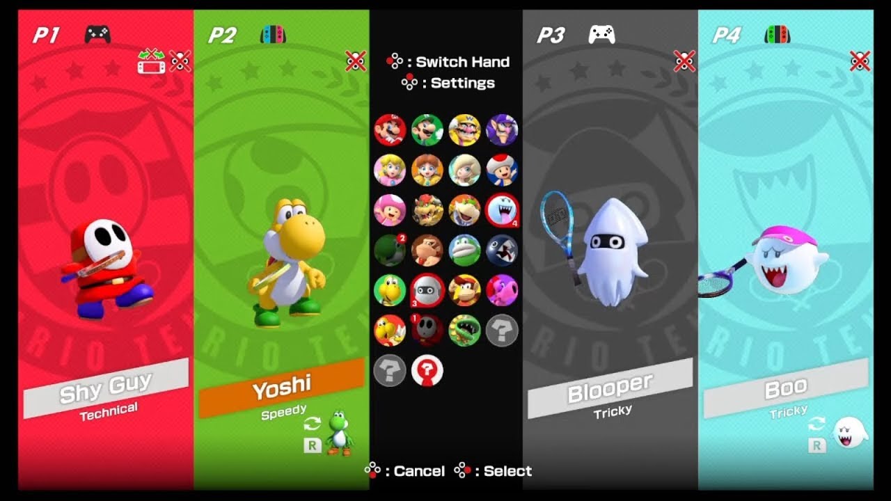 181201 - Mario Tennis Aces. Shy Guy Yoshi vs Blooper Boo. - YouTube