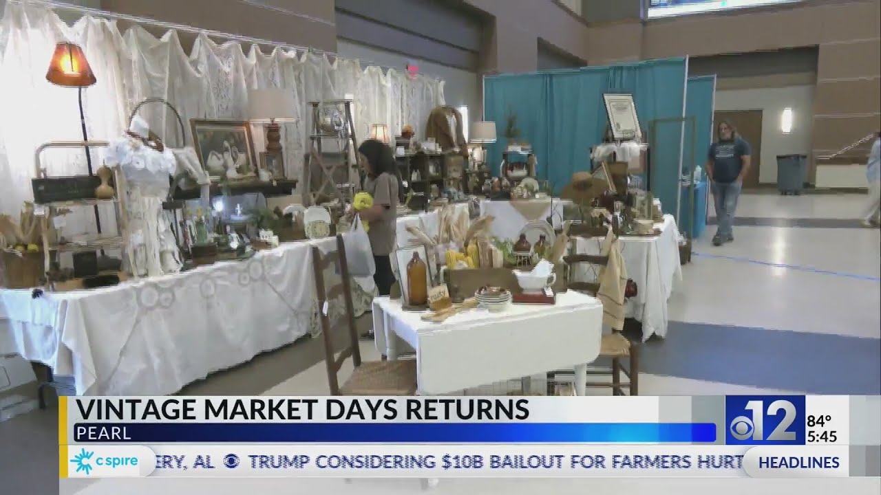 Vintage Market Days draws big crowds in Pearl - YouTube