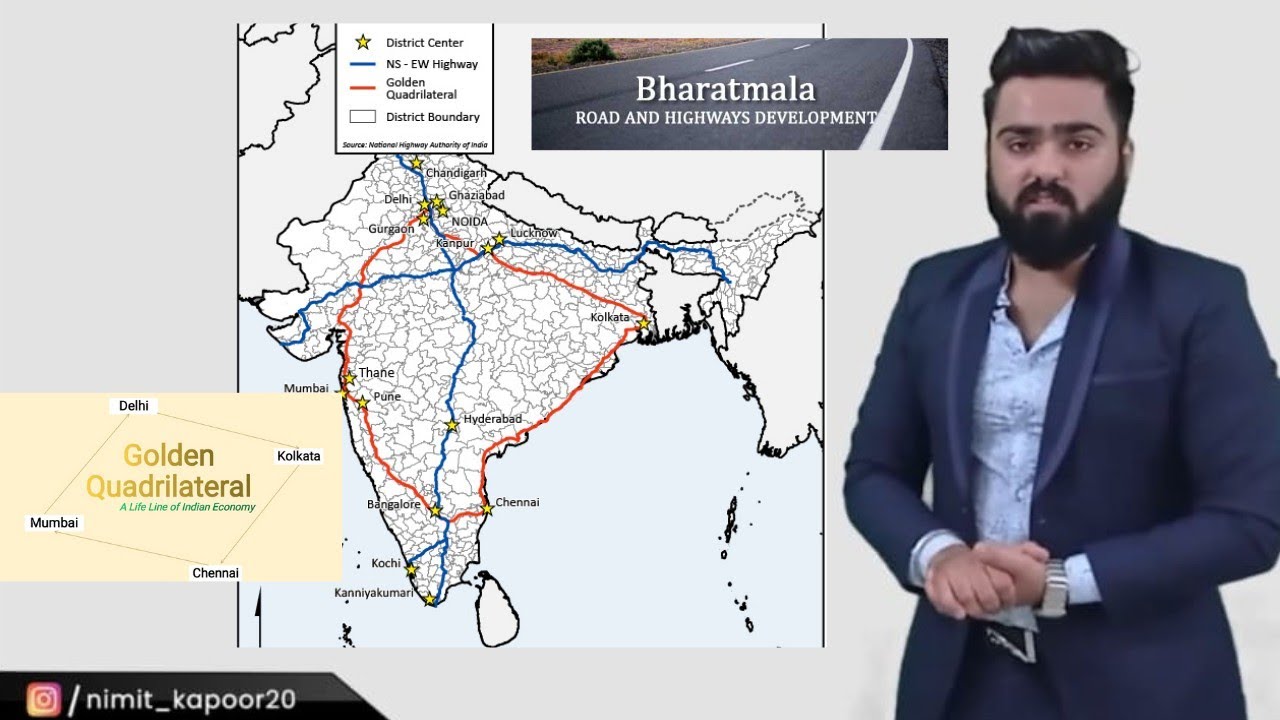 Bharatmala project | Golden Quadrilateral | Mega projects in India ...