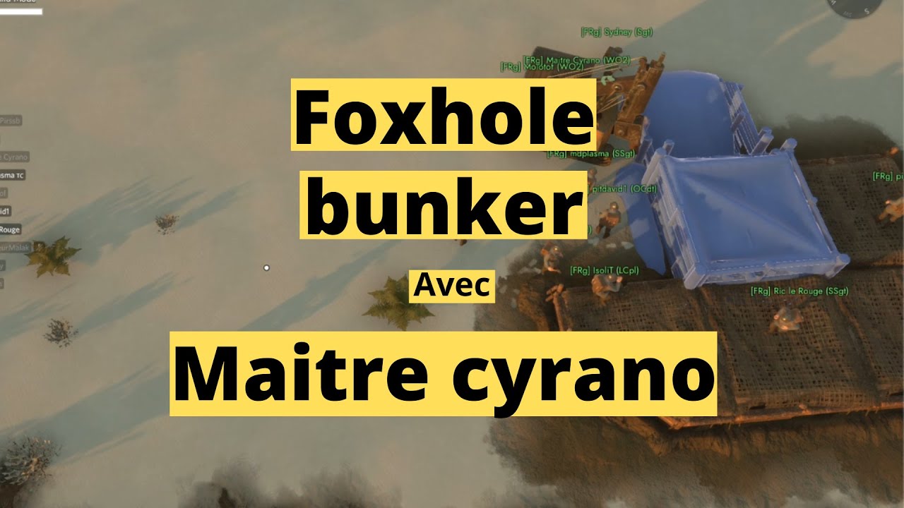 Foxhole : bunker (tuto fr) - YouTube