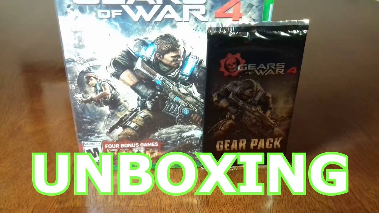 Unboxing Gears of war 4 + Gear Pack(Reyna Vintage) - YouTube