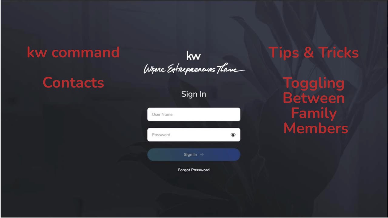 KW Command Contacts: Tips & Tricks Toggling Between Family Members ...