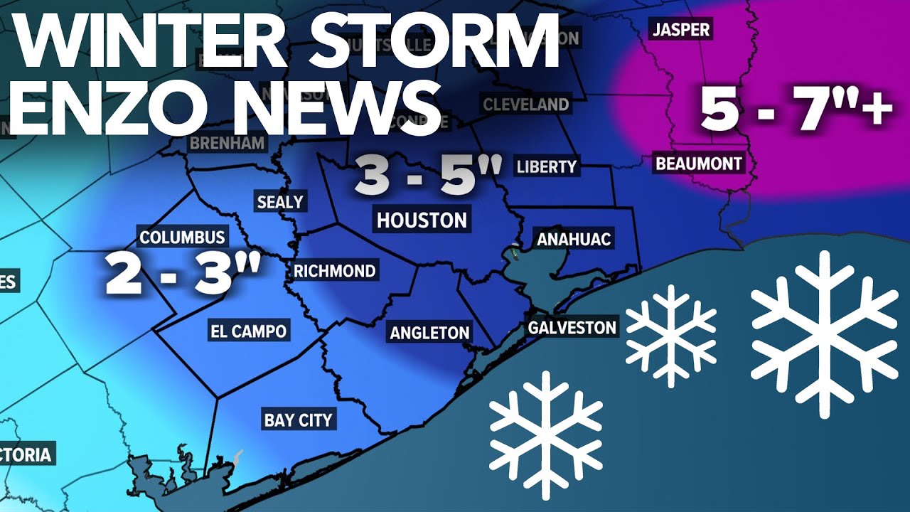 Winter Storm Enzo Will Bring Snow to Houston - YouTube