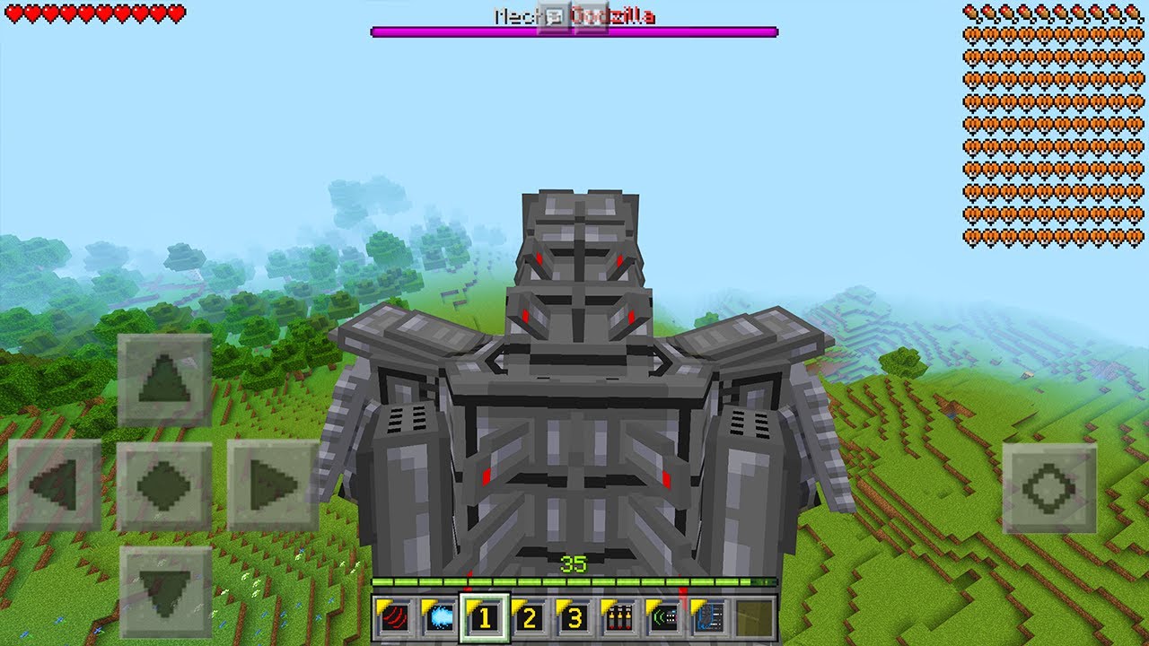 Playing as MECHAGODZILLA in Minecraft Pocket Edition... - YouTube