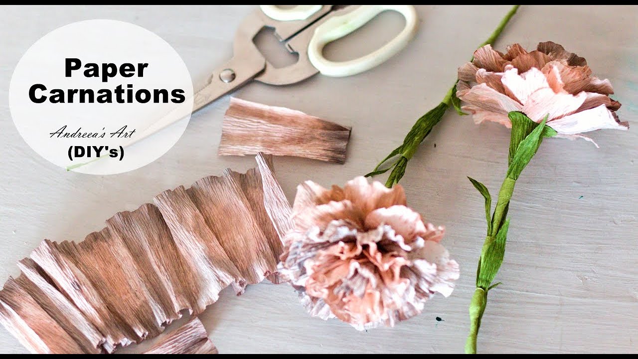 How To Make Carnation Paper Flower Idea Paper Flower - YouTube