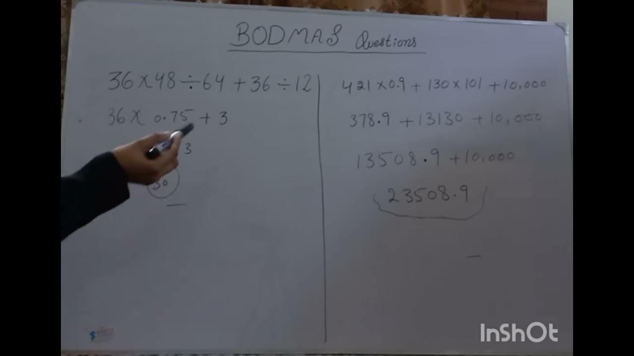 How to solve BODMAS questions / Bodmas rule / bodmas / bodmas rule in math - YouTube