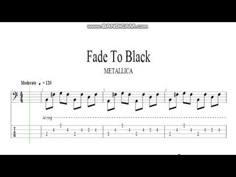 Fade To Black - METALLICA (bass solo tab) - YouTube