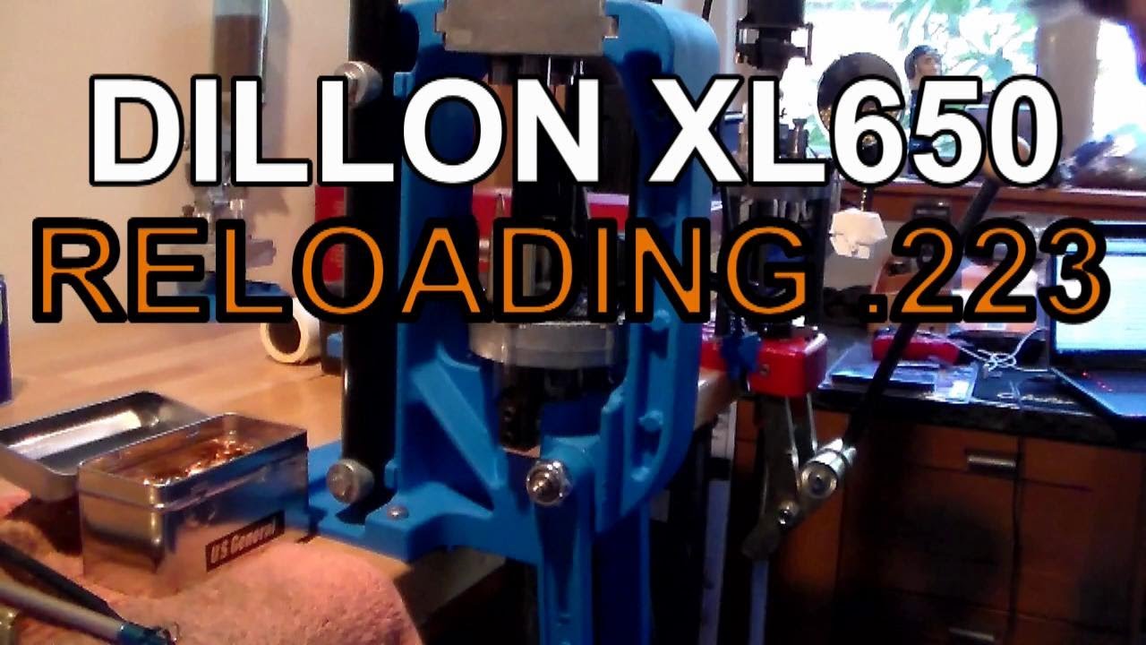 Reloading .223 on the Dillon XL 650 - YouTube