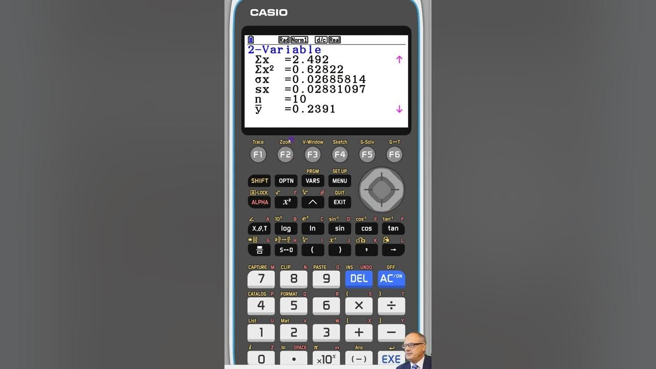 How to find r values and equation of line of best fit on Casio fxcg50 ...
