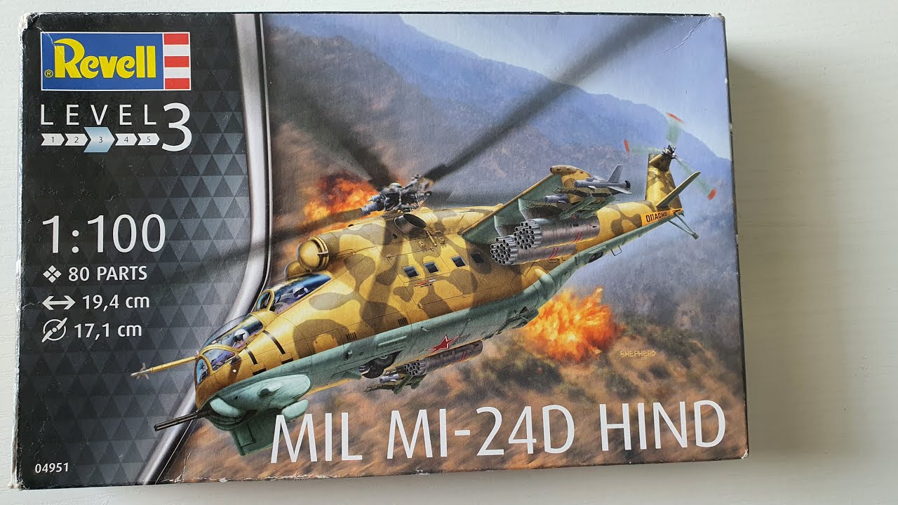 MIL MI 24D HIND from REVELL 1/100 !!! UNBOXING !!! 04951 - YouTube