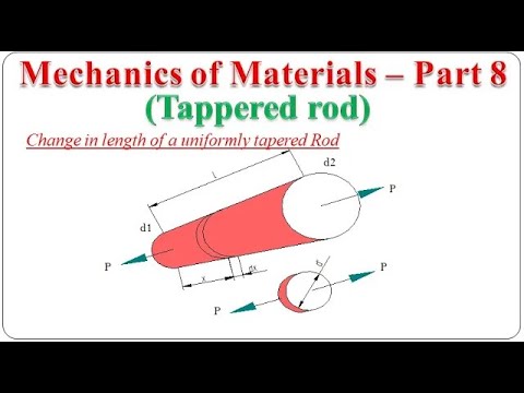 Mechanics of Materials - Part 8 (Uniformly tapered rod)|Strength of ...