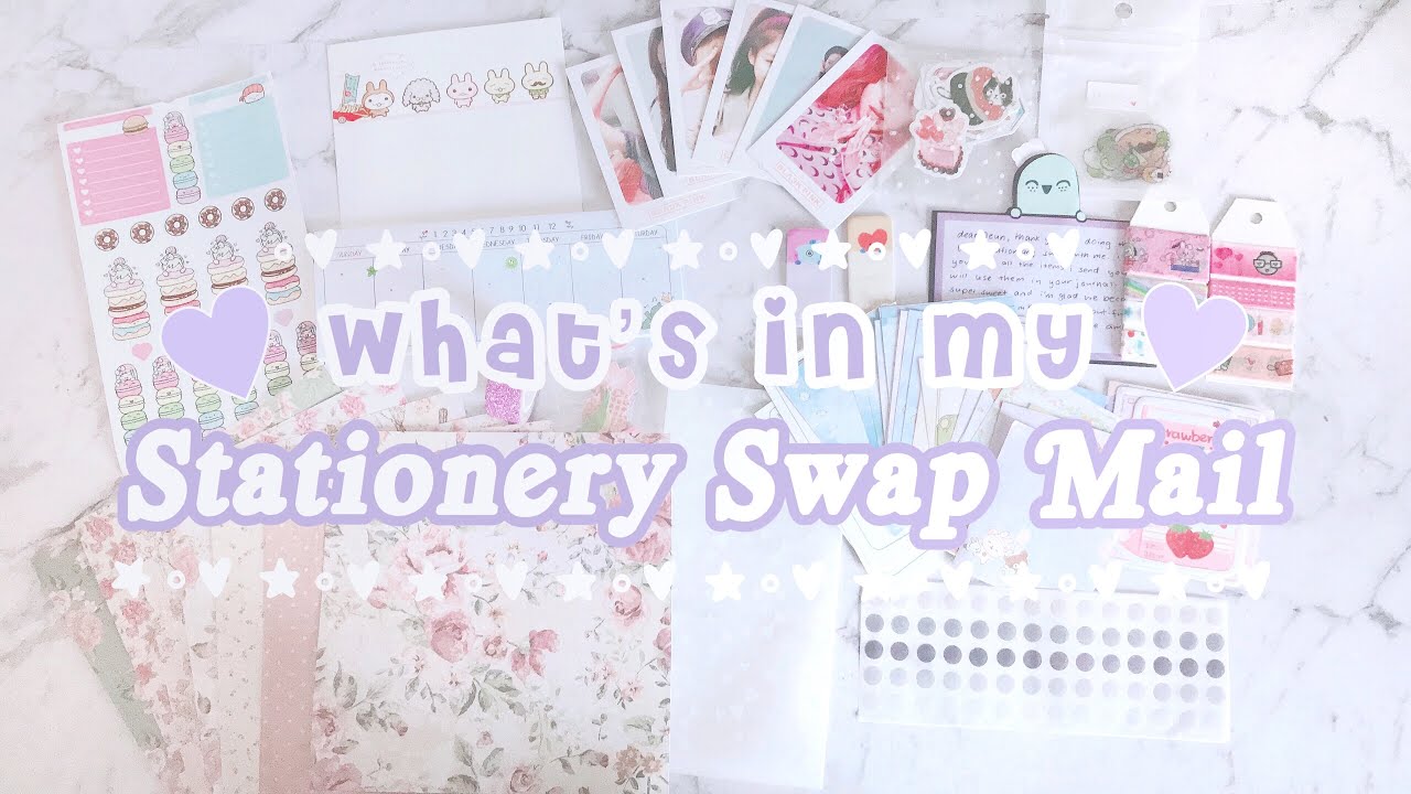 Stationery Swap Opening my mail #1 ☆˖° - YouTube