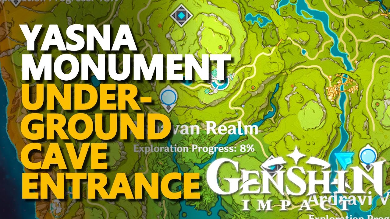 Yasna Monument Underground Cave Entrance Genshin Impact - YouTube