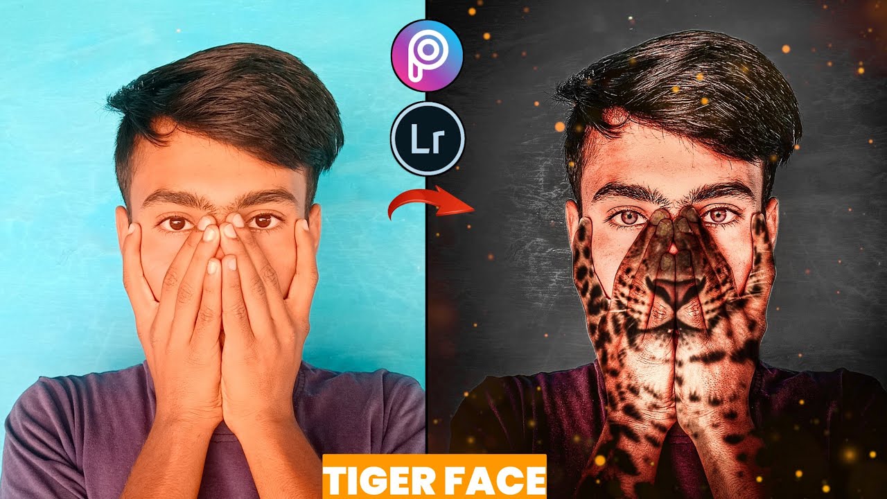 Tiger Face Editing With Mobile | Half Tiger And Half Human - YouTube
