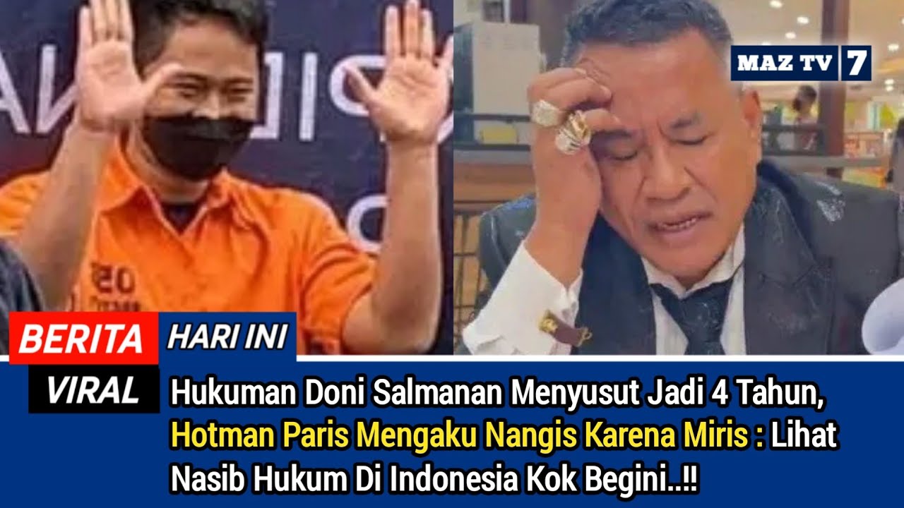 Hukuman Doni Salmanan Menyusut Jadi 4 Tahun, Hotman Paris Mengaku ...