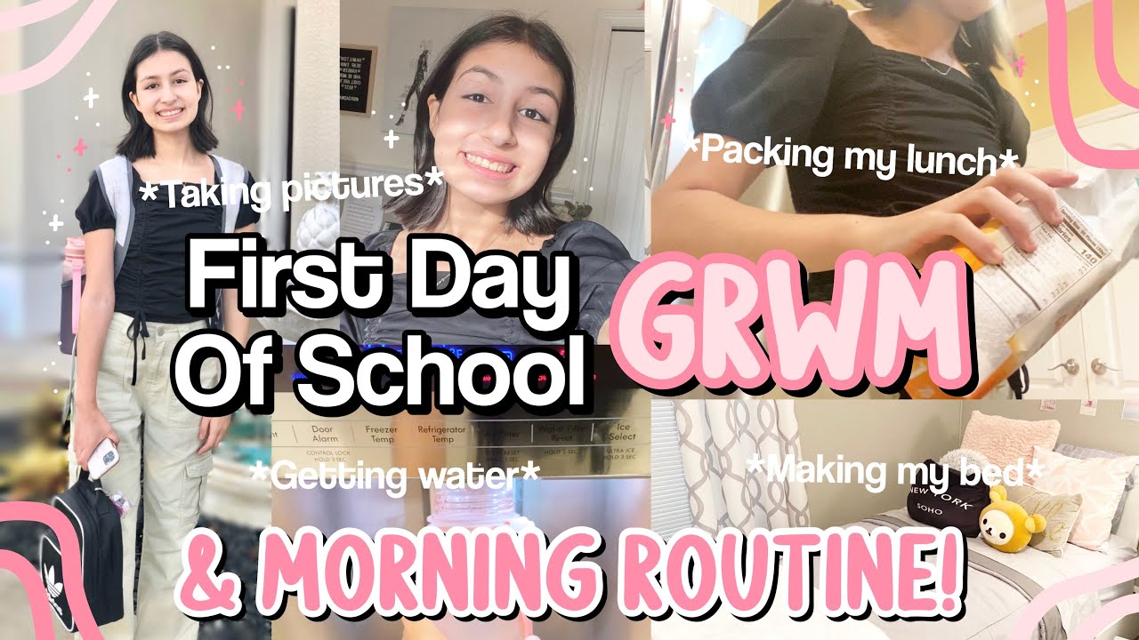 GRWM For The FIRST DAY OF SCHOOL!! 🍎 | School Morning Routine! - YouTube