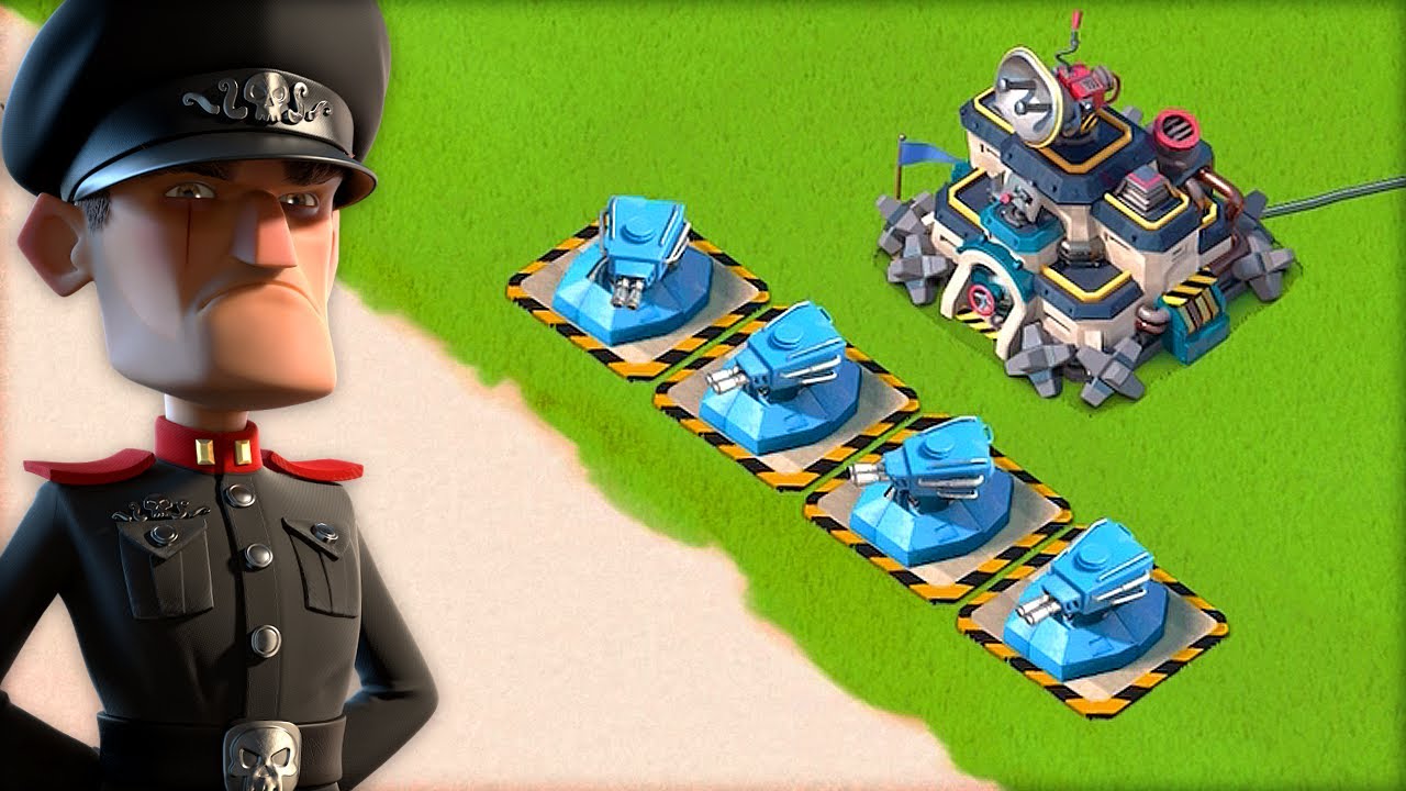 Boom Beach 4 MAX Shock Blasters vs Defending Hammerman - YouTube