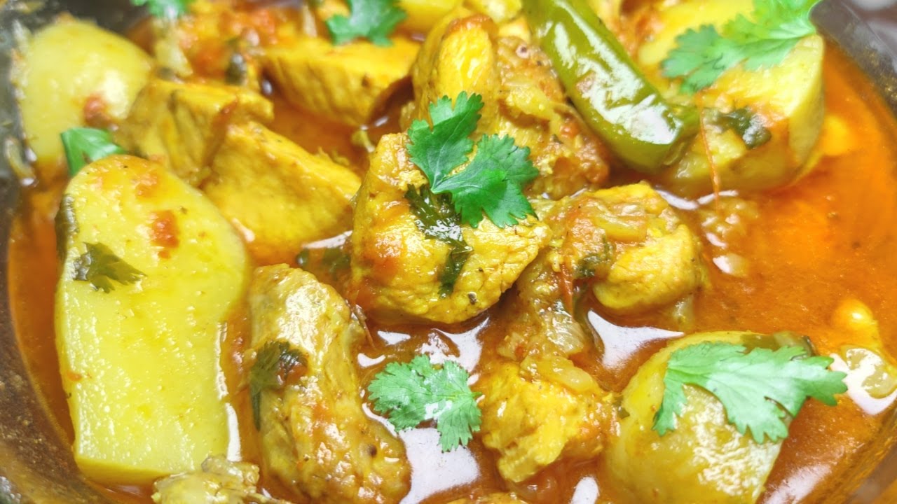 Aloo Chicken Shorba | Aloo Chicken Recipe | Dhaba Style Aloo Chicken ...