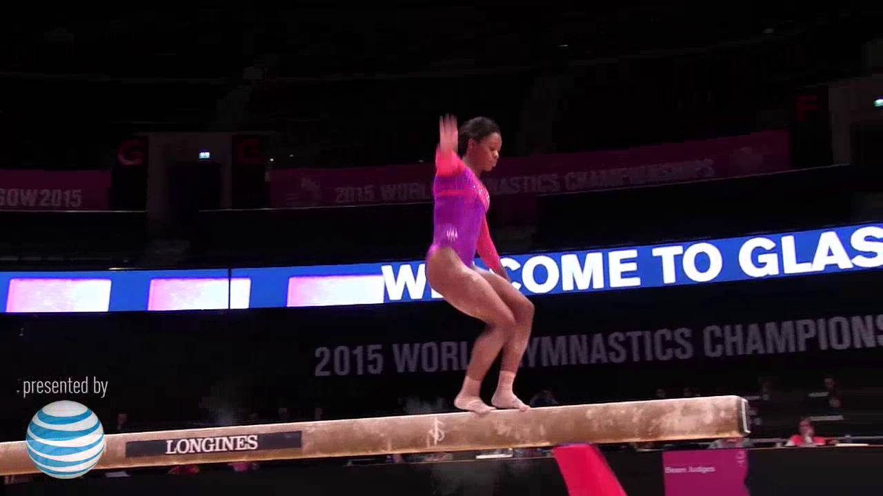 Gabrielle Douglas - Beam - 2015 World Championships - Podium Training ...