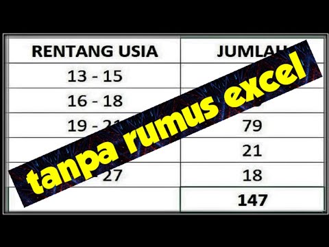 Cara mudah menghitung rentang usia dengan pivot table di excel - YouTube