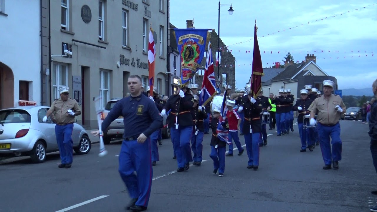 Red Hand Defenders @ Strawletterdallon Pipe Bands Parade 2018 - YouTube