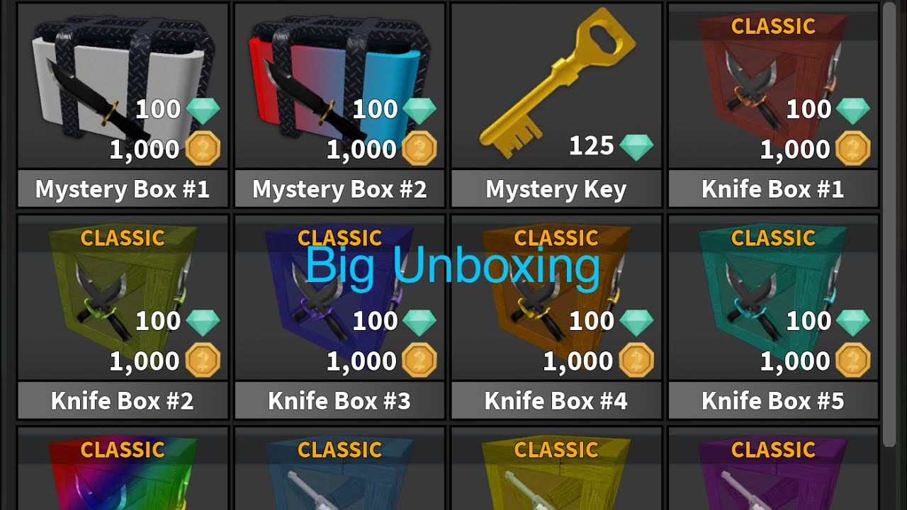 Roblox MM2 Big Unboxing - YouTube