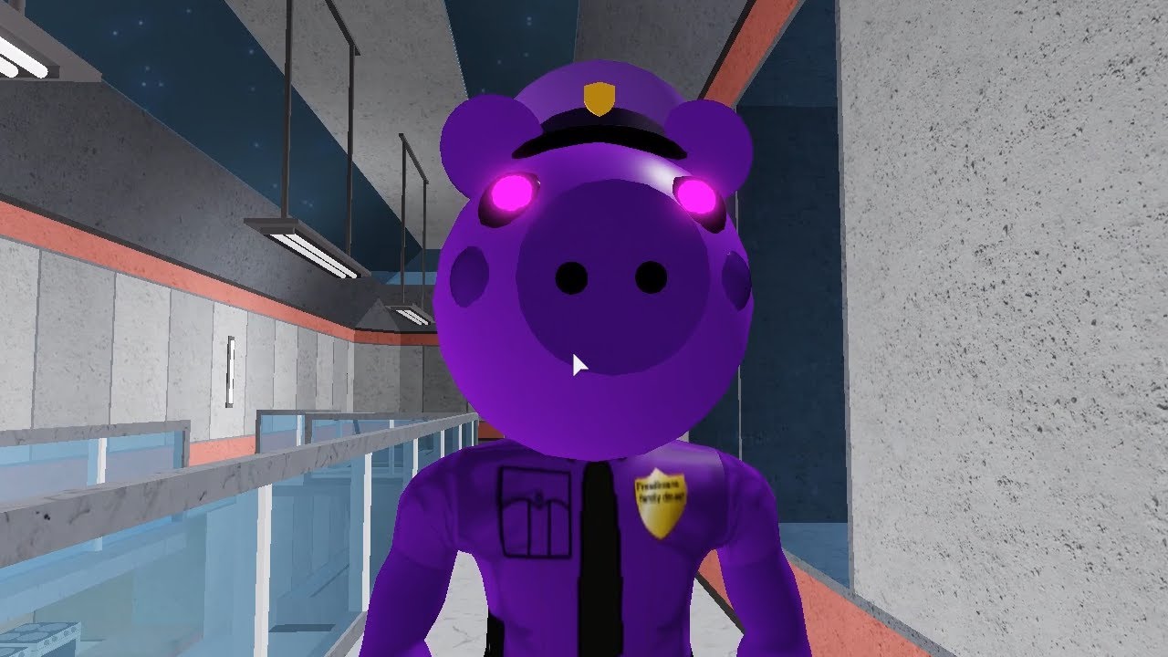 ROBLOX PURPLE COP PIGGY JUMPSCARE - Roblox Piggy RolePlay - YouTube