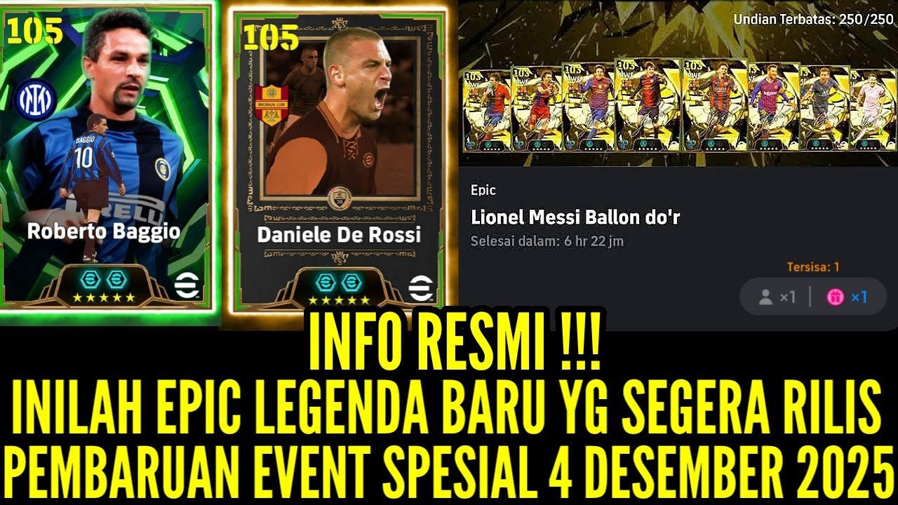 INF0 RESMI ! INILAH EPIC LEGEND BARU YG AKAN RILIS ! PEMBARUAN EVENT ...