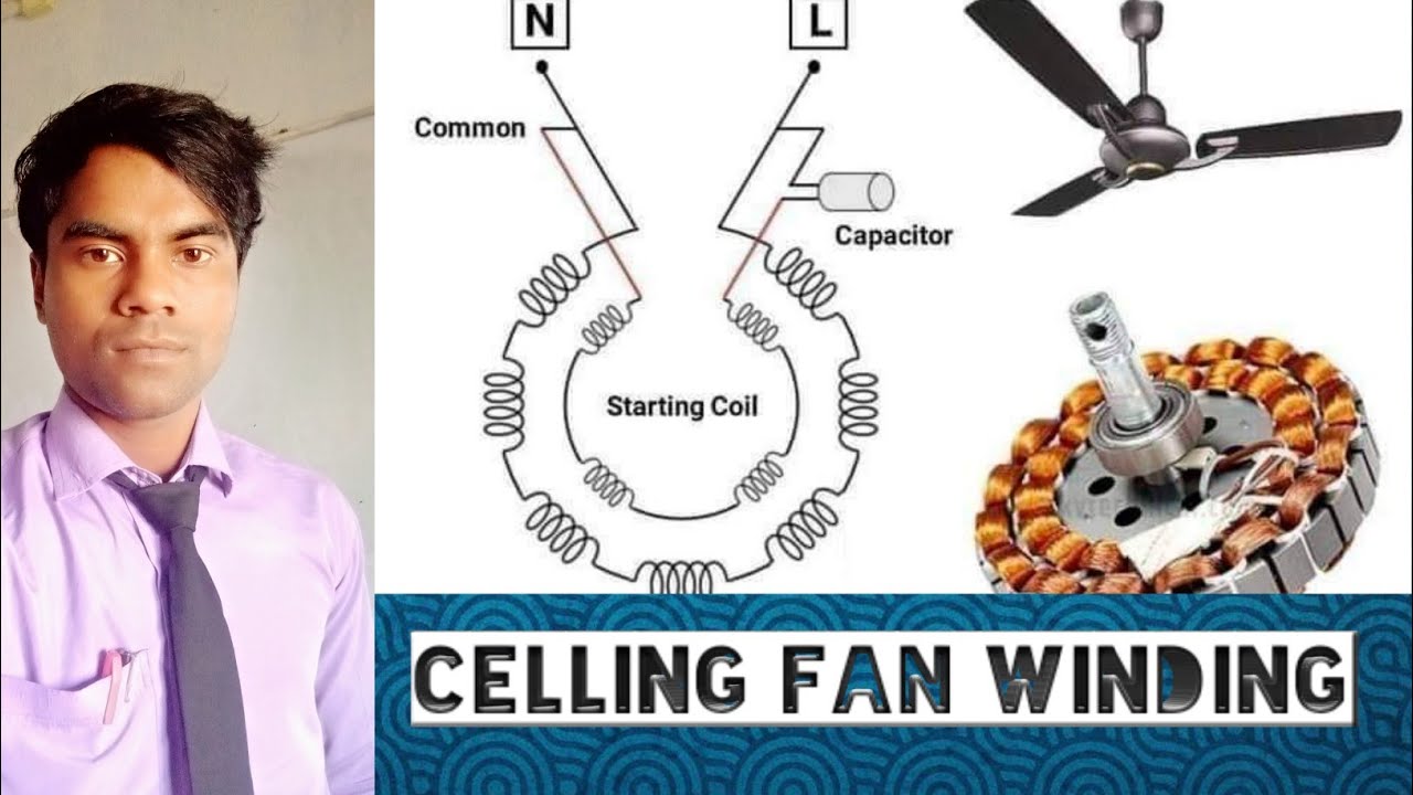 Celling fan winding practical - YouTube