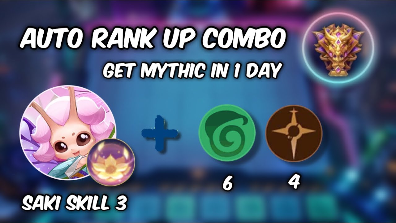 AUTO RANK UP COMBO | SAKI SKILL 3 + NATURE SPIRIT | MAGIC CHESS MLBB ...