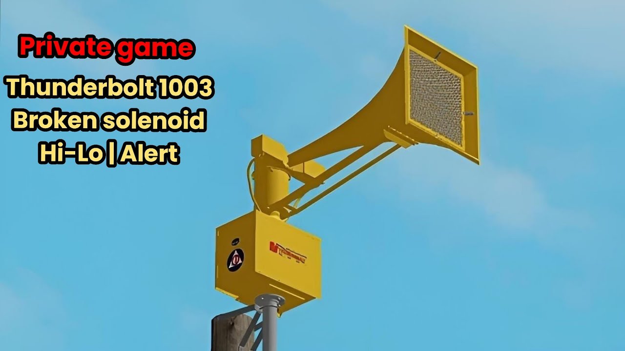 Roblox [Broken Solenoid] Thunderbolt 1003 Siren Hi-Lo Alert - YouTube