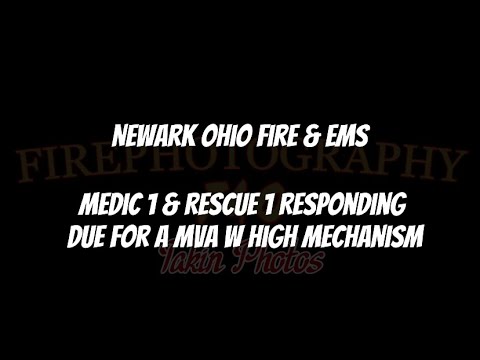 Newark Ohio Fire & EMS Medic 1 & Rescue 1 Responding - YouTube