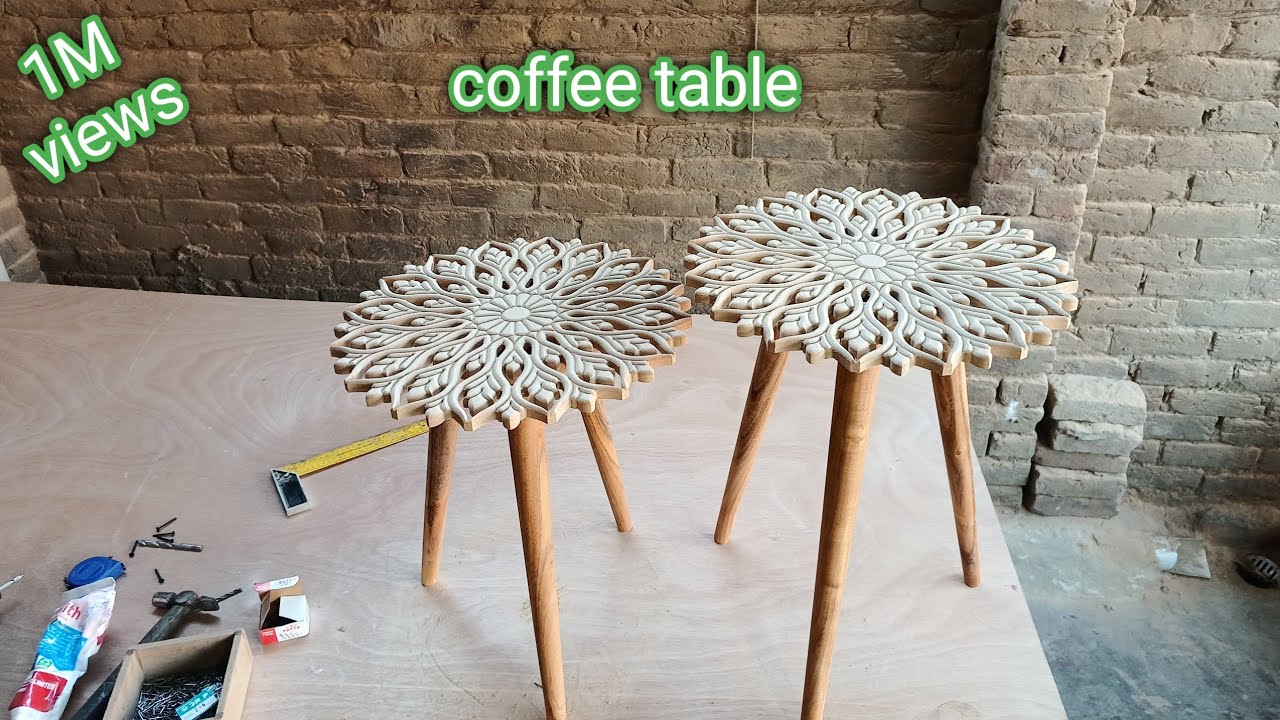 how to make a table. coffee table) Antique modern furniture - YouTube