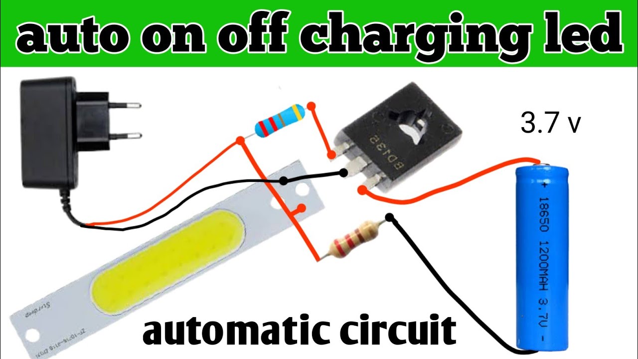 4v auto on off charging light at home / ihsan electric - YouTube