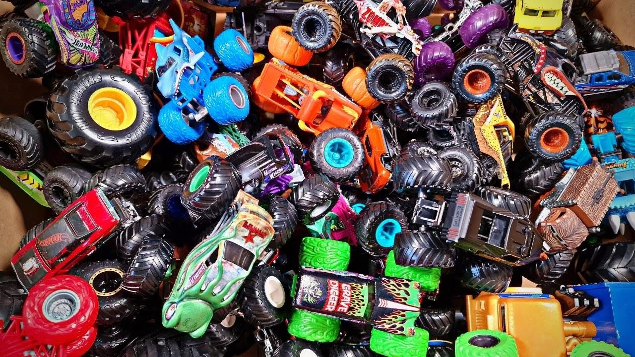 A Big Box Full of Your Favorite Monster Trucks | Zombie Grave Digger ...