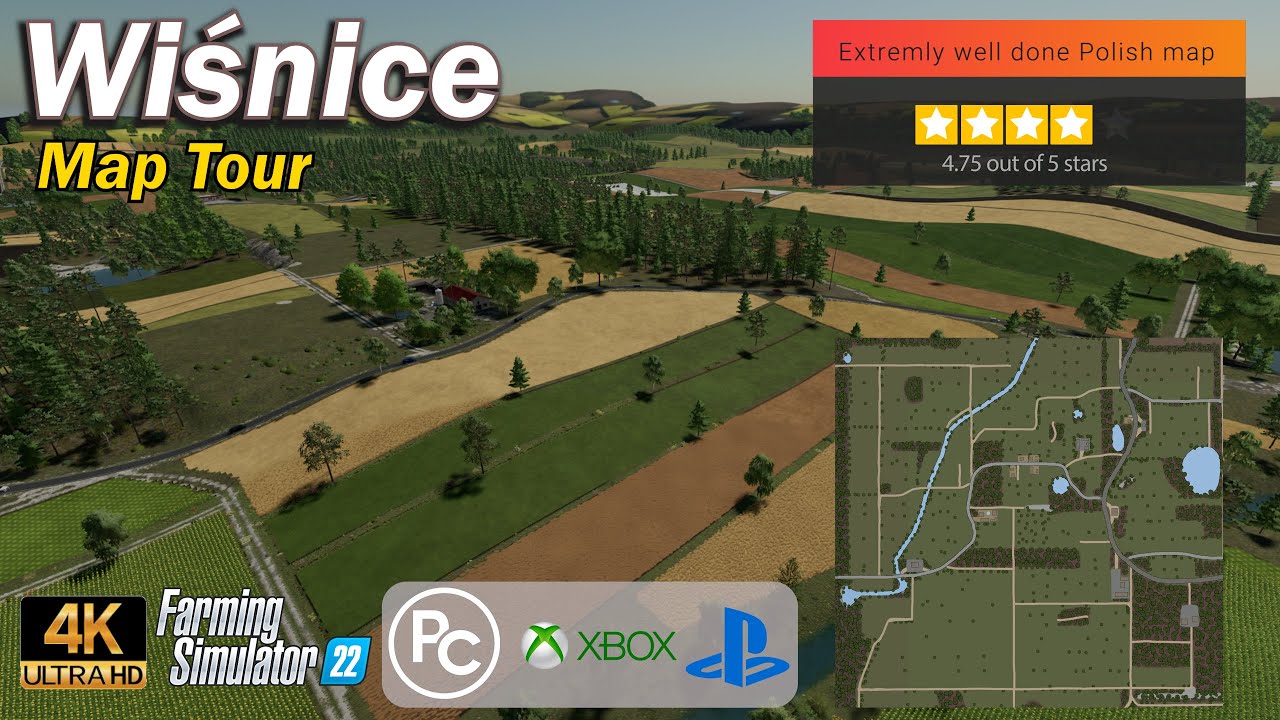 Wiśnice | Map Tour | Farming Simulator 22 - YouTube
