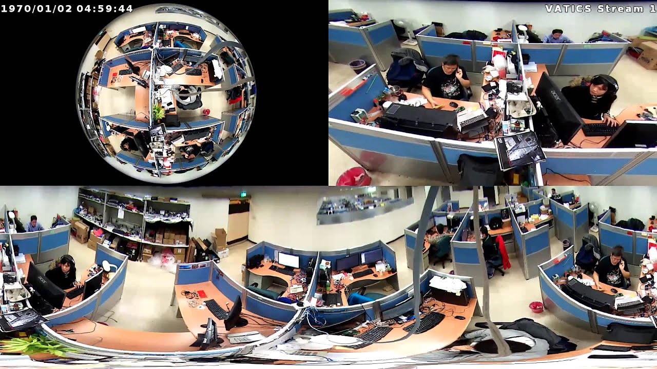 VATICS 1080P Fisheye Dewarping Modes - YouTube
