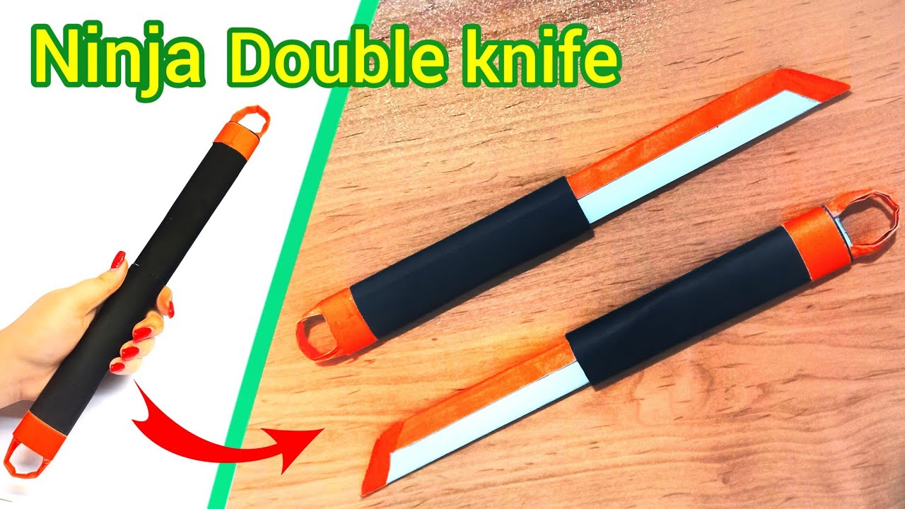 Origami Ninja Double Knife || How to make paper ninja double knife ...