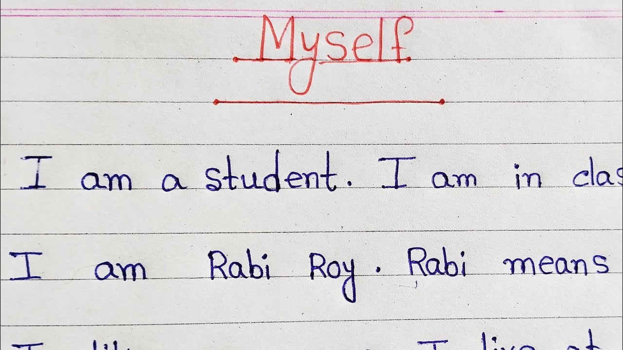 paragraph on myself// myself// paragraph writing. - YouTube