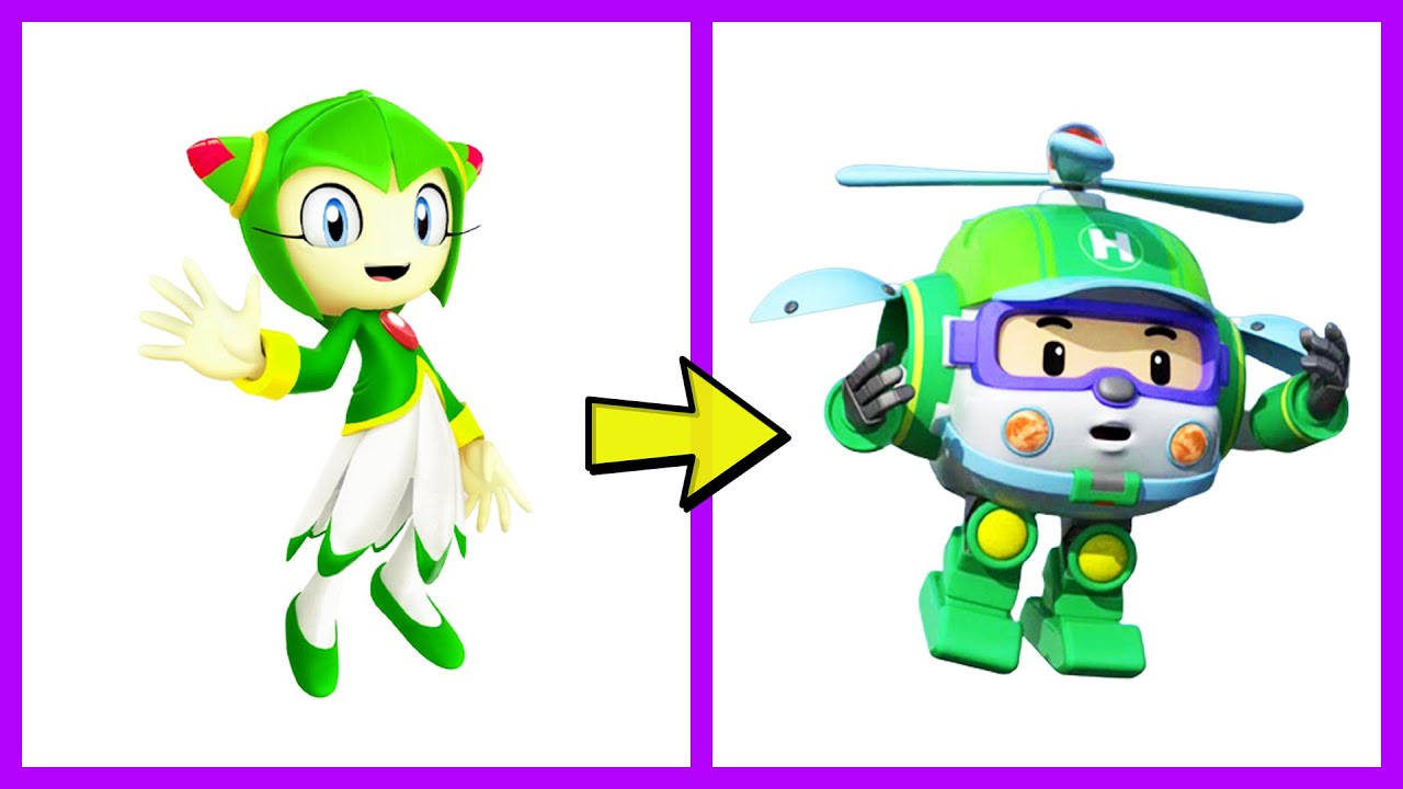 Sonic The Hedgehog As Robocar Poli Characters - YouTube
