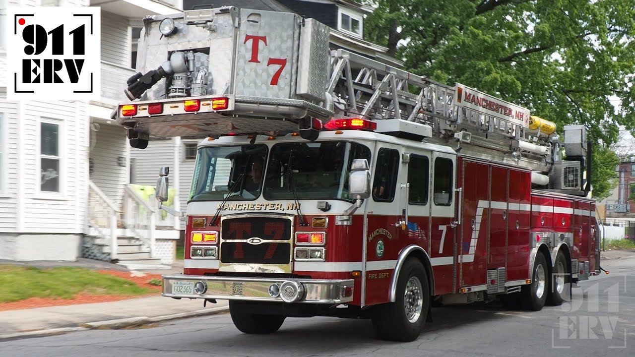 AMR and Manchester Fire Responding | Ambulance 698 and Truck 7 - YouTube