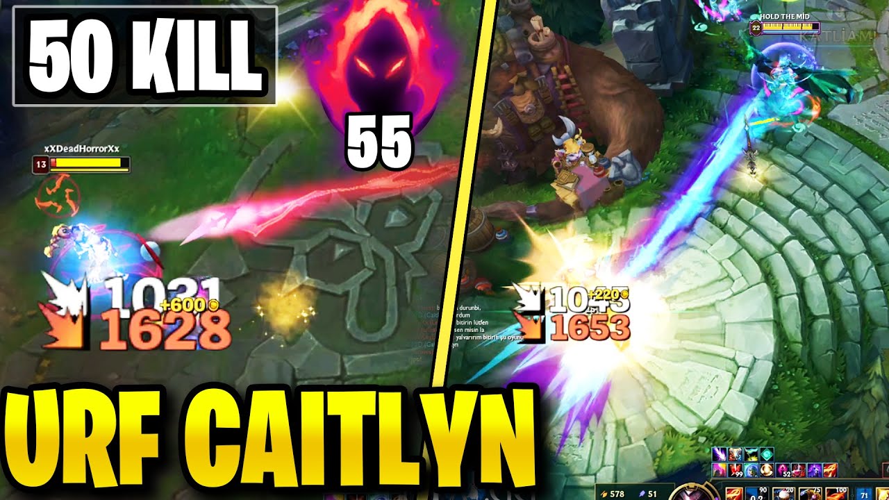 URF CAİTLYN | BASE İÇİNE TEK ATTIM!! | TEK YEMEKTEN KUDURDULAR 🤣🤣 ...
