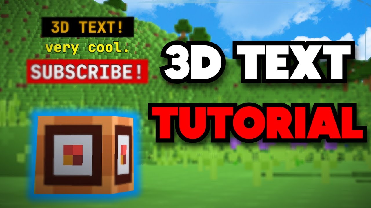How To Add A 3D Text Sign In Bloxd.io! || BLOXD.IO TUTORIAL - YouTube