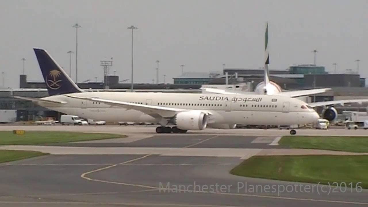 Saudia Dreamliner Boeing 787-900 HZ-ARD On SV124 Taxing + Taking Off At ...