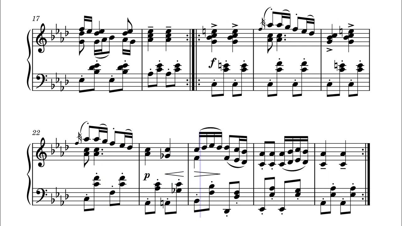 Moment Musicaux op. 94 no. 3 in F Minor – Franz Schubert (Official Solo Piano Sheet Music Video ...