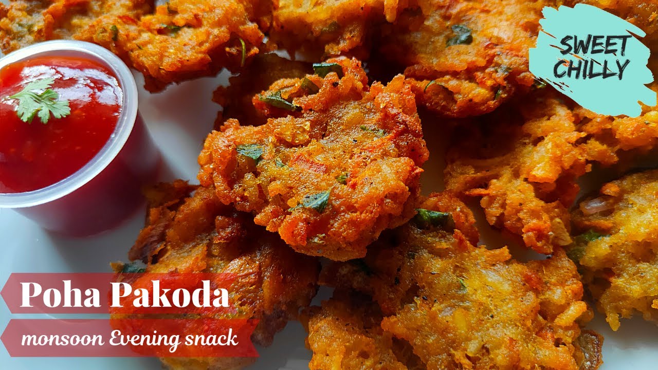 Poha Pakoda recipe | Quick & Easy Snacks recipe | Instant snacks recipe ...