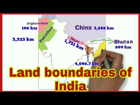 Land boundaries of India - YouTube