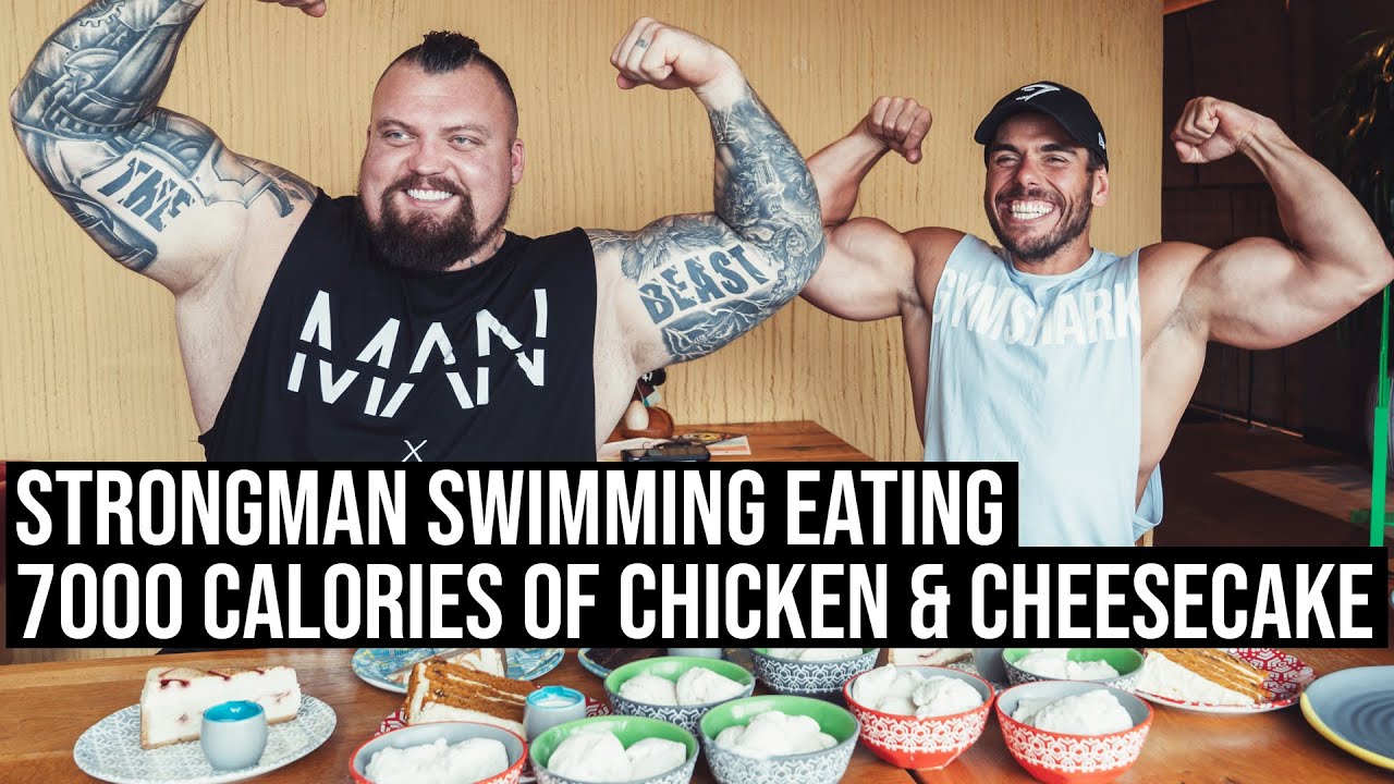 Strongman Eating | 7000 Calories of Chicken & Cheesecake - YouTube